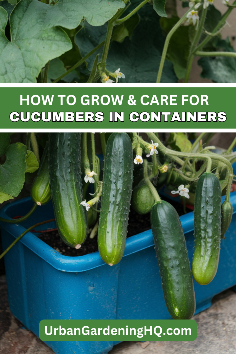 How I Grow and Care for Cucumbers in Containers - Urban Gardening HQ