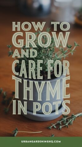 How to Grow and Care for Thyme in Pots