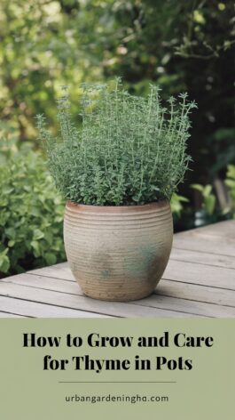 How to Grow and Care for Thyme in Pots